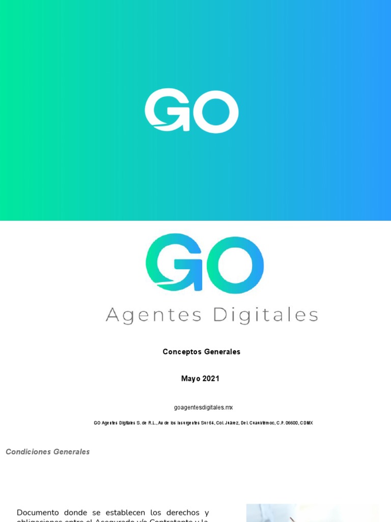 1 - Conceptos Generales GO Agentes | PDF | Póliza de seguros | Seguro