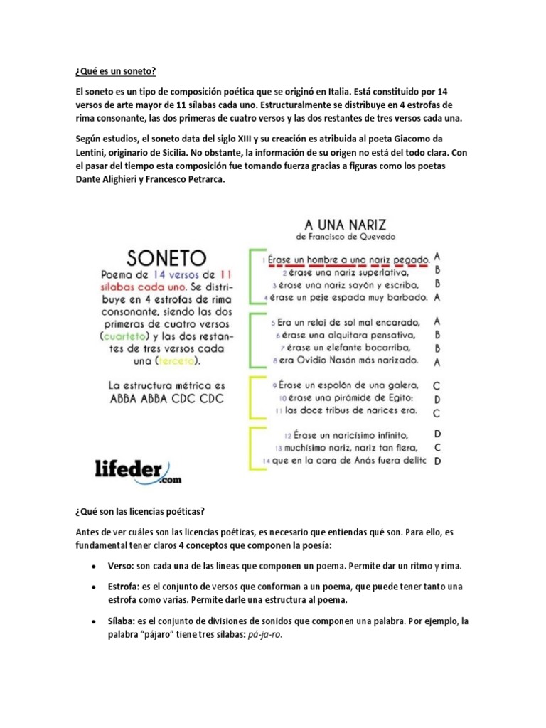 El Soneto | PDF | Poesía | Metro (poesía)