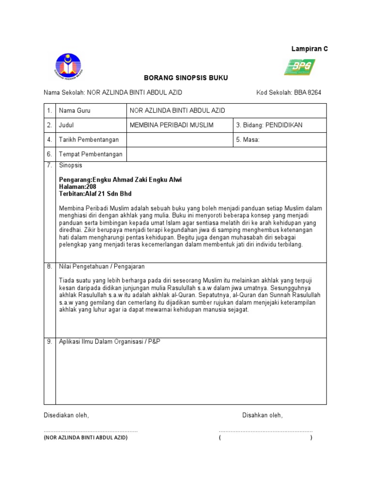 Ladap Sinopsis Buku 2021 - Azlinda 2 | PDF