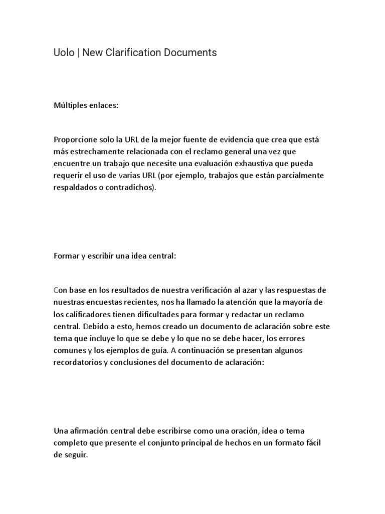 Uolo - New Clarification Documents | PDF | Comunicación