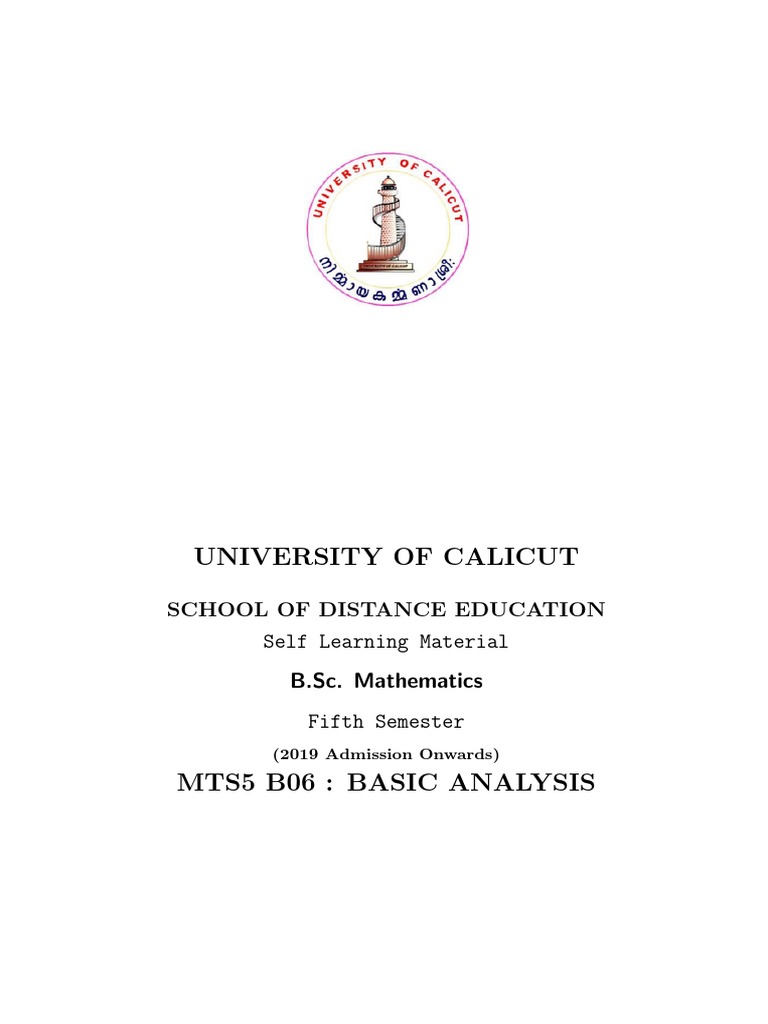 Basic Mathematical Analysis Pdf Set Mathematics Numbers