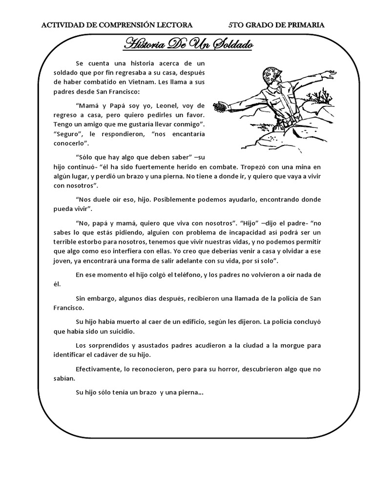 Hojas De Trabajo De Comprensión Lectora De Historia