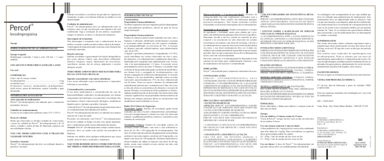 Bula Paciente Percof | PDF | Gravidez | Diabetes