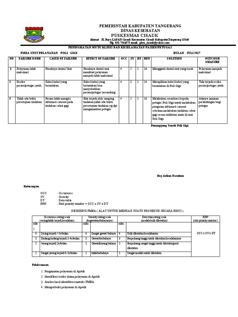 Fmea Poli Gigi | PDF