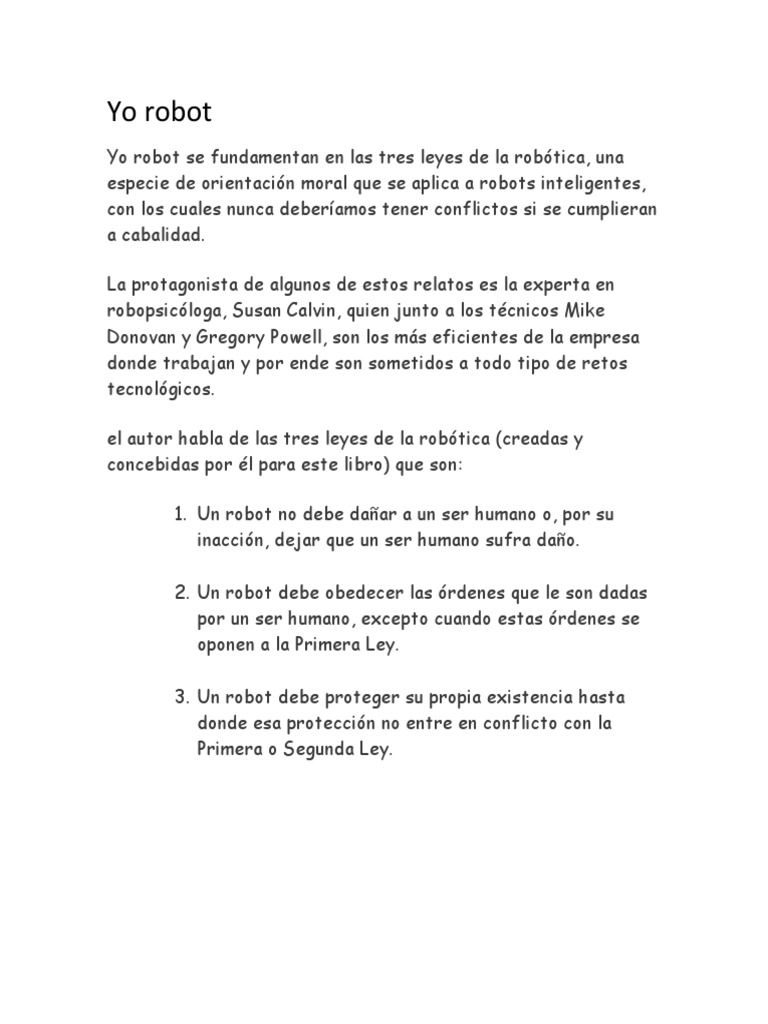 Yo Robot | PDF | Robot | Robótica
