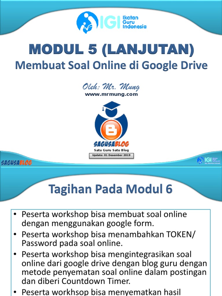 MODUL5-Membuat Soal Online Di Google Drive | PDF
