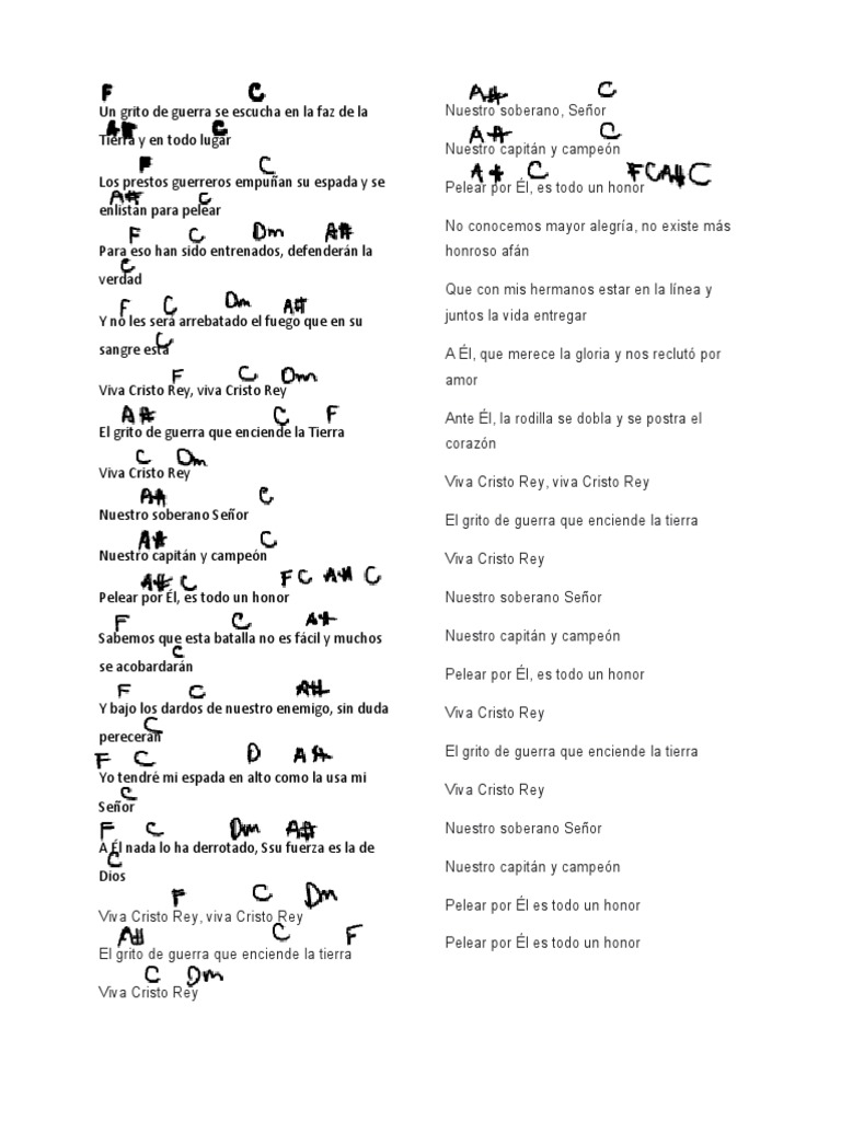 Viva Cristo Rey Acordes | PDF