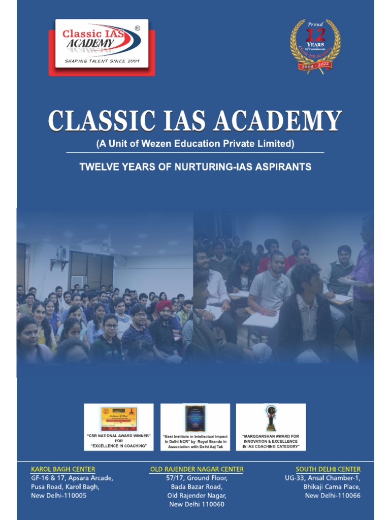 Classic IAS Academy Brochure Series | PDF