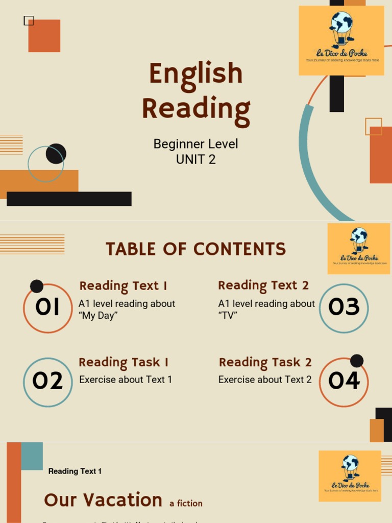 A1 Level English Reading Texts | PDF | Television | Mass Media