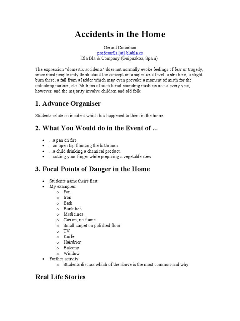 Home Accident Awareness and Prevention | PDF | Mystery, Thriller ...