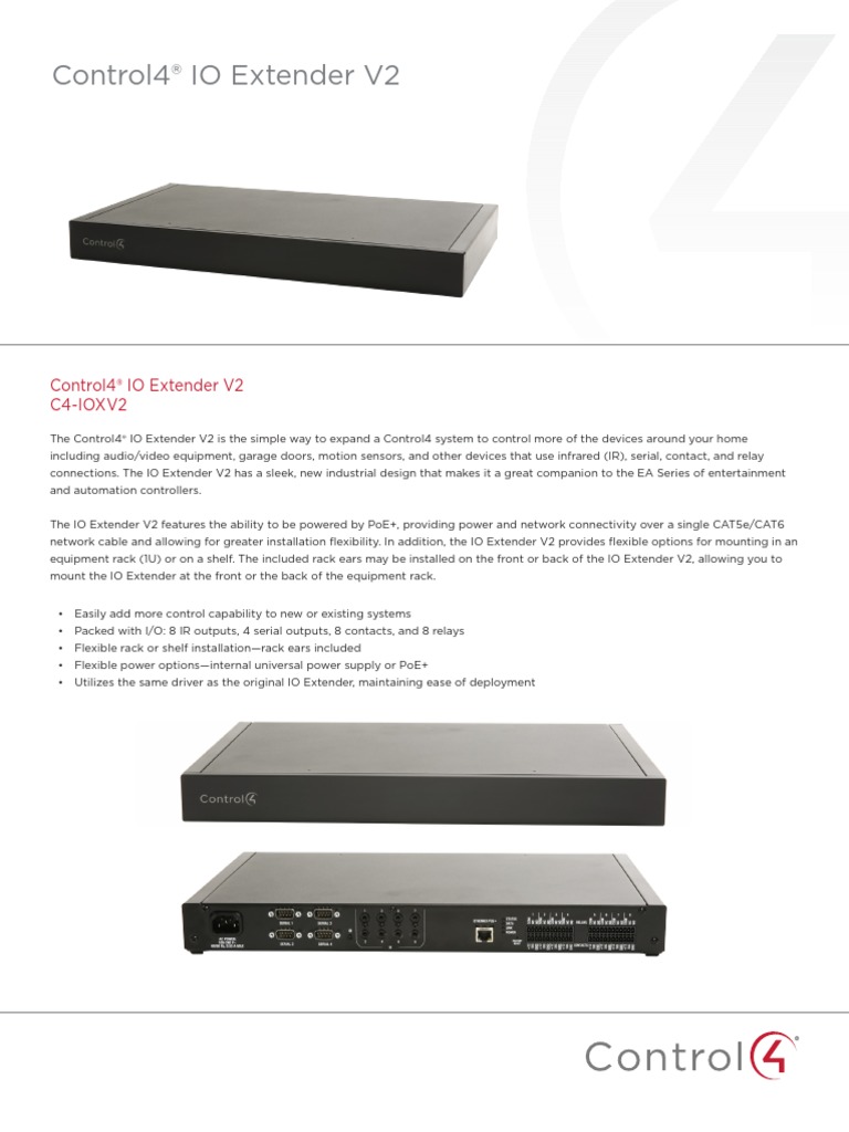 Control4® IO Extender V2 C4-IOXV2 | PDF | Relay | Computer Hardware
