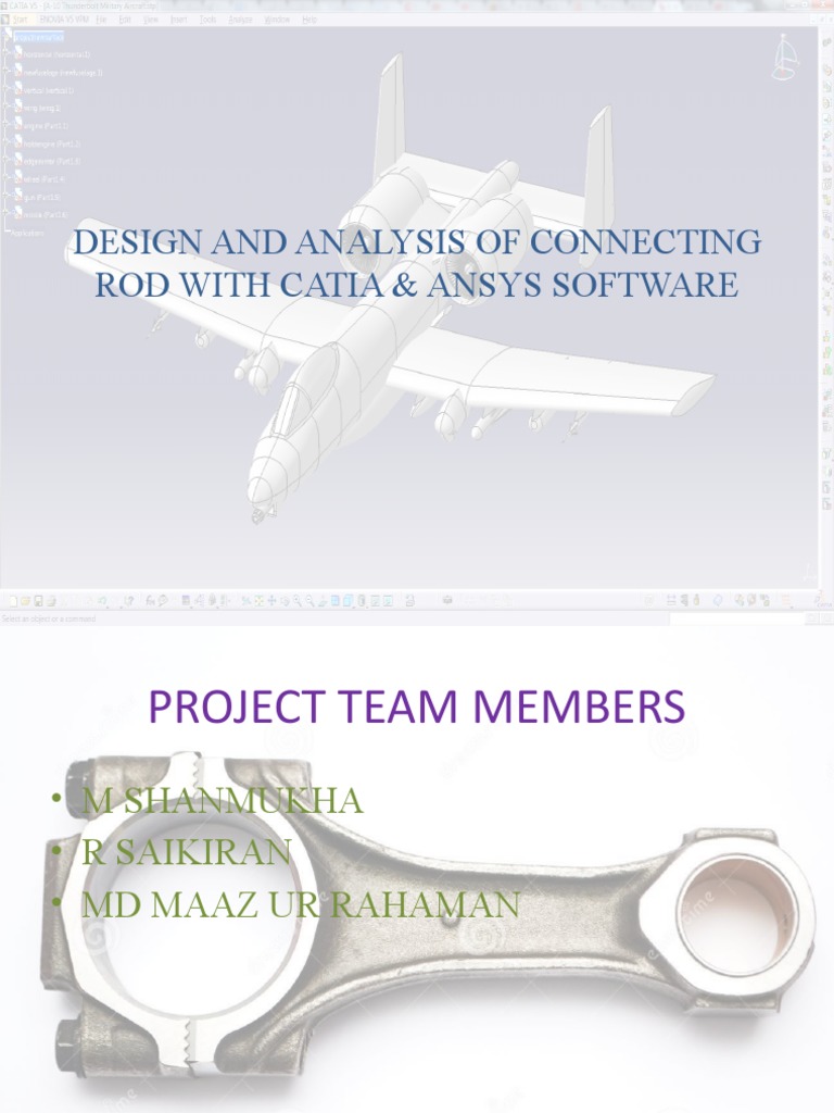 Design and Analysis of Connecting Rod With Catia & Ansys Software | PDF ...