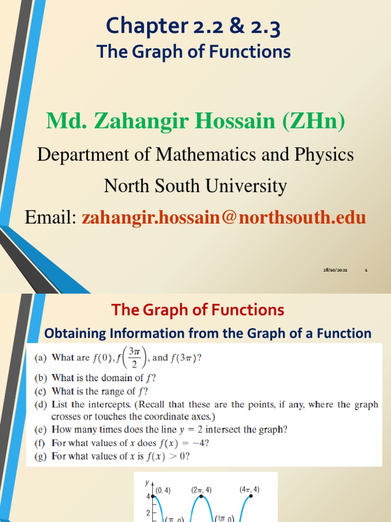 The Graph of Functions: Chapter 2.2 & 2.3 | PDF | Function (Mathematics ...
