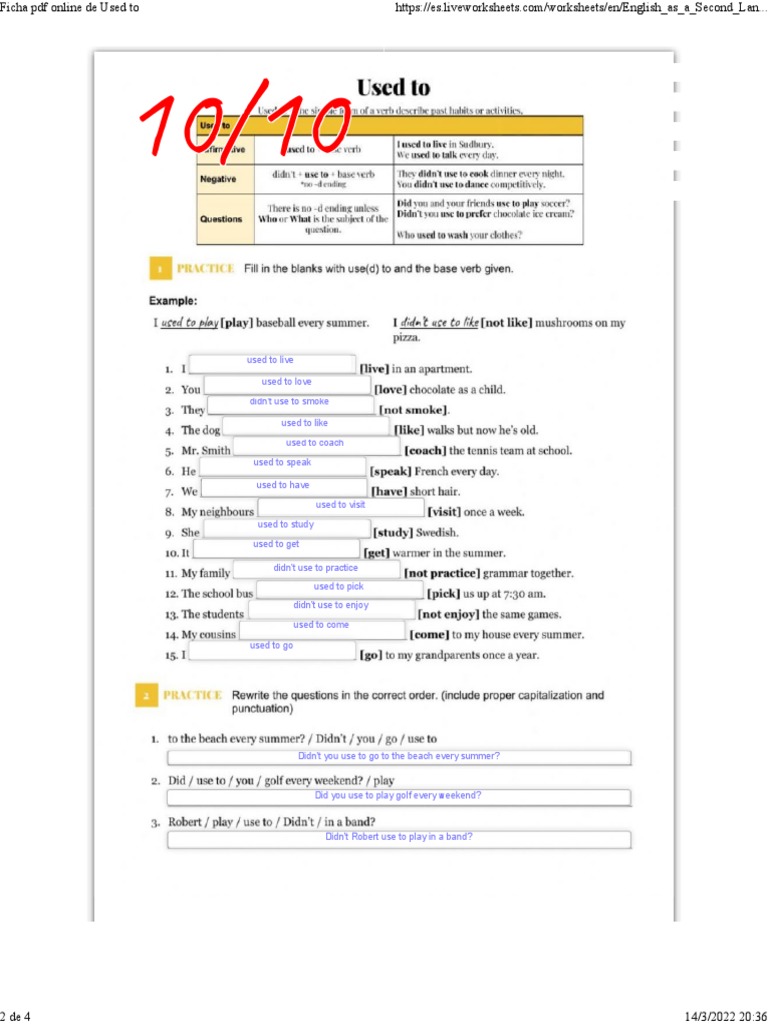 Understanding "Used to" in English | PDF