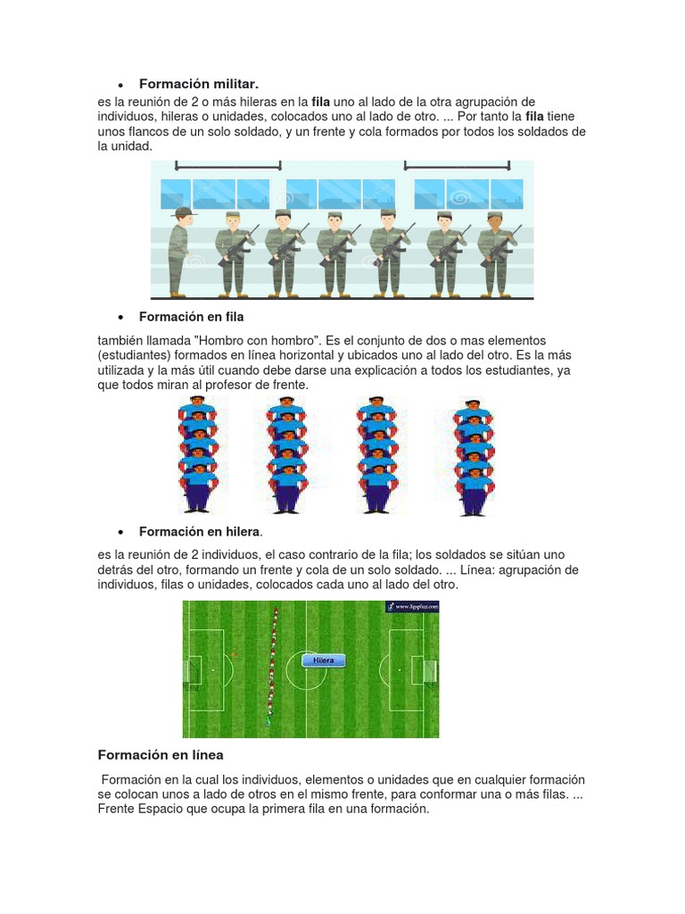 Tipos de Formaciones Militares y su Uso | PDF | Historia
