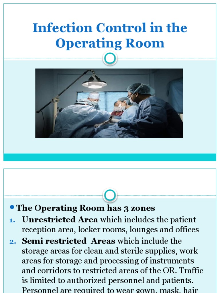 Infection Control in The Operating Room | PDF | Sterilization ...