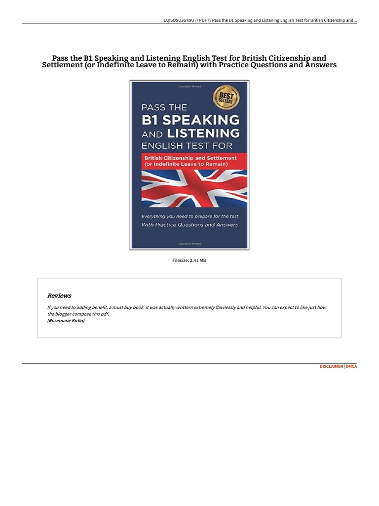 B1 English Test Guide for Citizenship | PDF | Foreign Language Studies ...