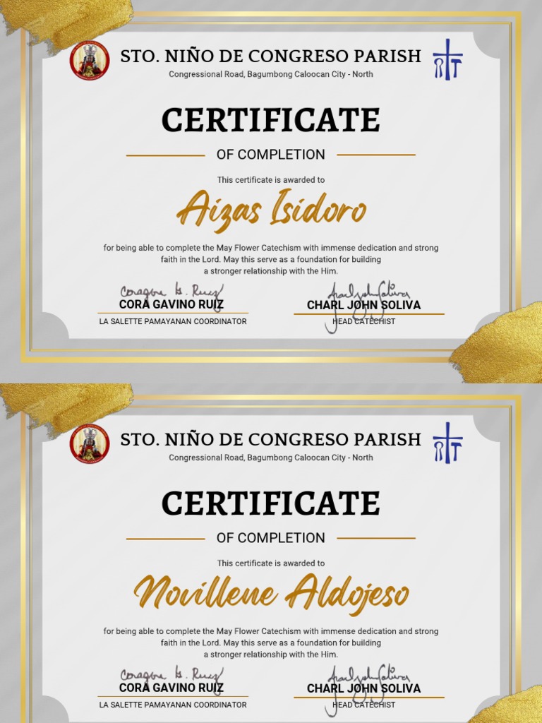 Catechism Certificate | PDF | Catechism | Religious Literature