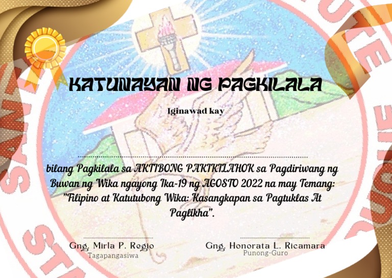 KATUNAYAN NG Pagkilala | PDF