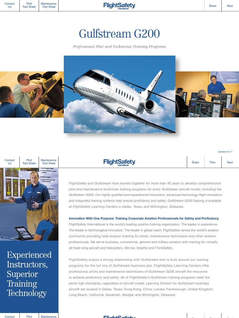 Gulfstream G200: Professional Pilot and Technician Training Programs ...