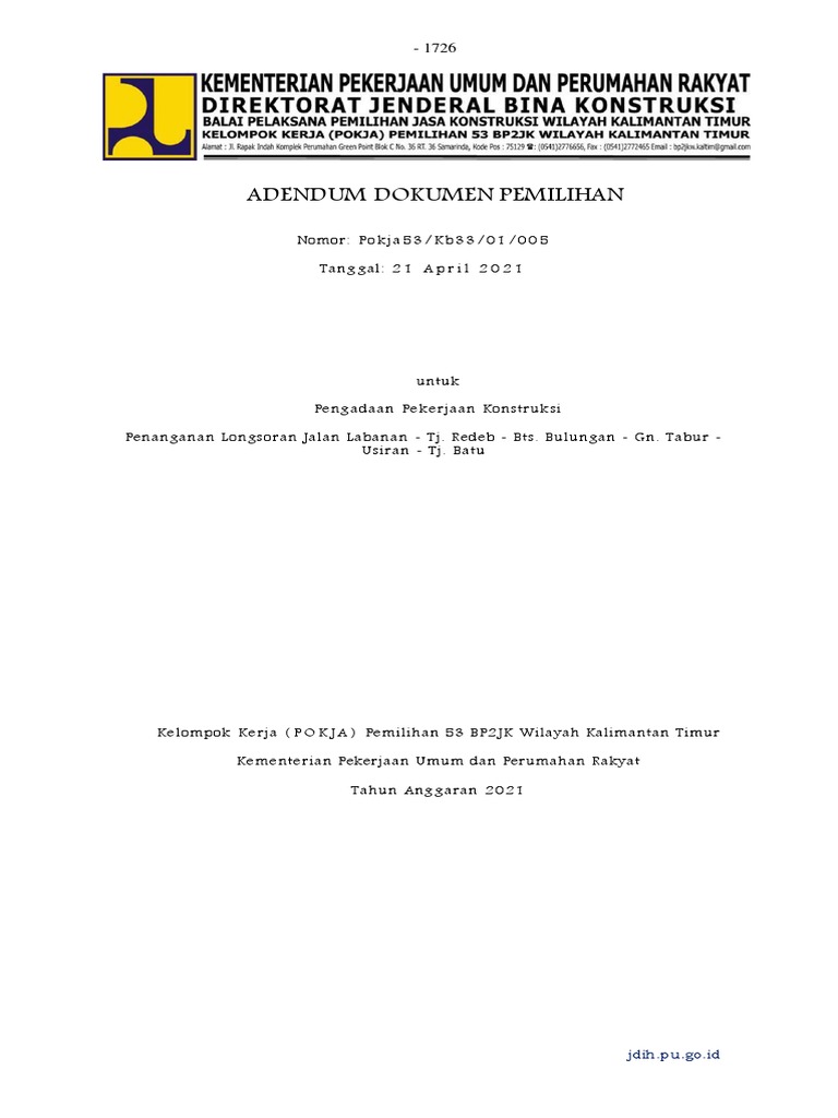 LDP LDK Longsoran TJ Redeb Bulungan | PDF | Teknologi & Rekayasa
