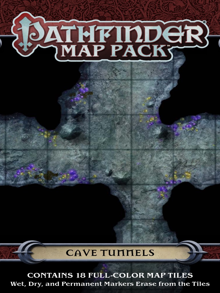 Pathfinder Map Pack Cave Tunnels Pzo4049e | PDF