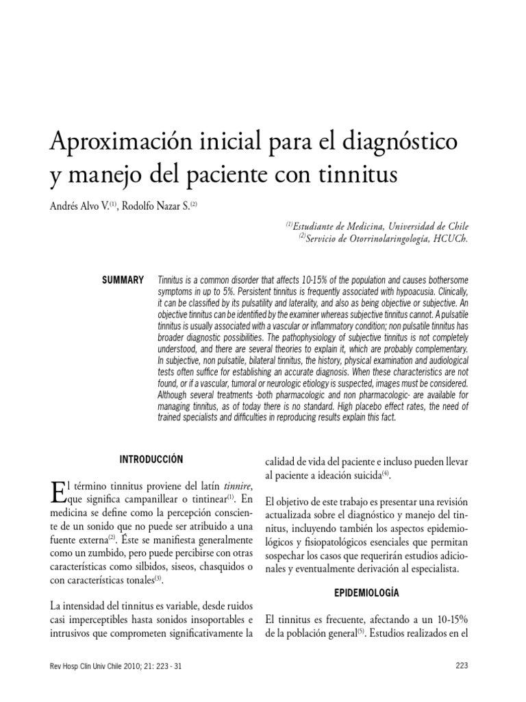 Aproximación Inicial para El Diagnóstico y Manejo Del Paciente Con ...