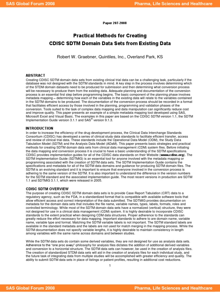CDISC SDTM Conversion | PDF | Microsoft Excel | Xml