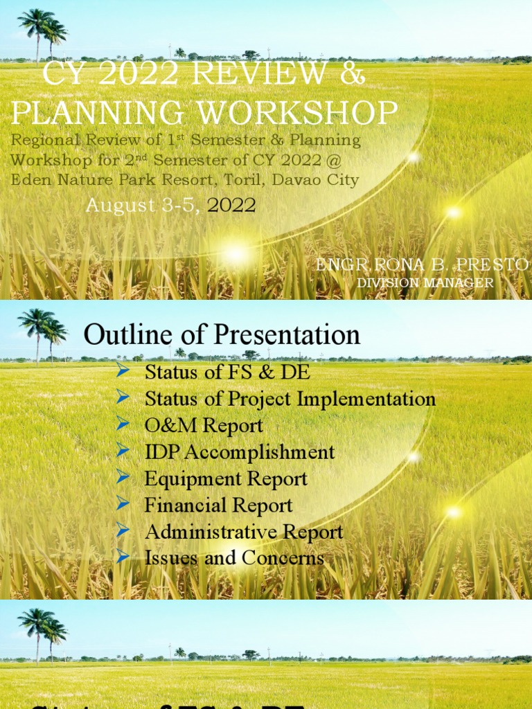 Review Planning Workshop Final PDF Business