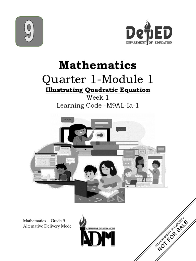 Math 9_Q1_Mod1 | PDF | Equations | Area