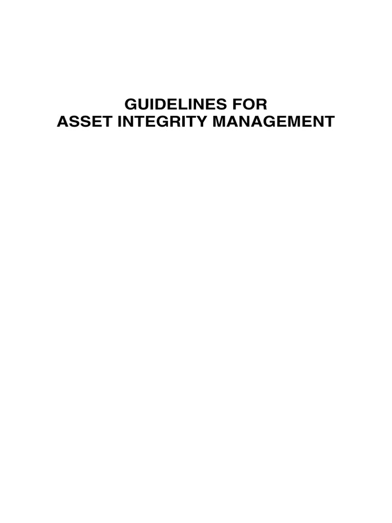 Guidelines For Asset Integrity Management - 2017 - CCPS - Front Matter ...