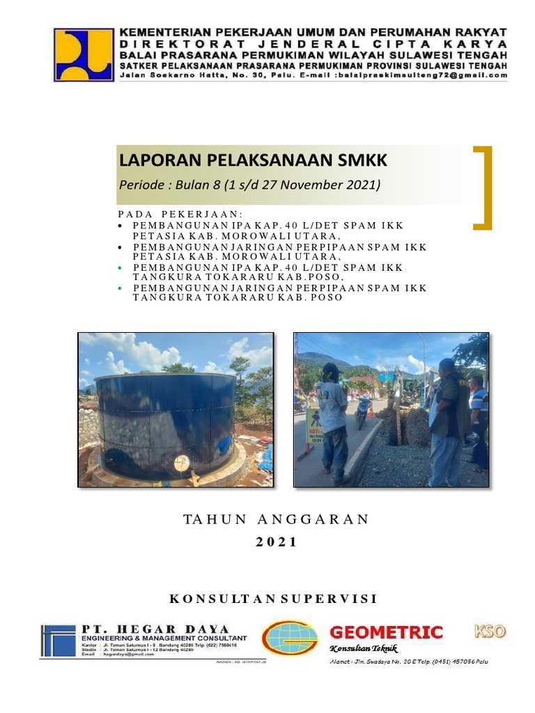 Laporan Pelaksanaan SMKK Bulan 8 | PDF