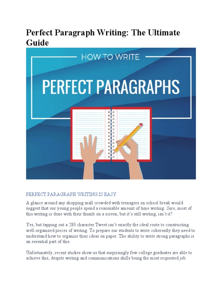 Perfect Paragraph Writing | PDF | Essays | Paragraph