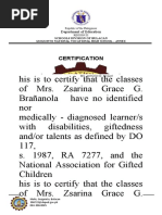 Certification: (Not Valid Without Official School Seal or With Any ...