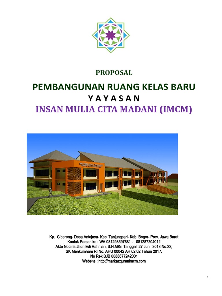 Proposal Pembangunan Ruang Kelas Baru 2022 | PDF