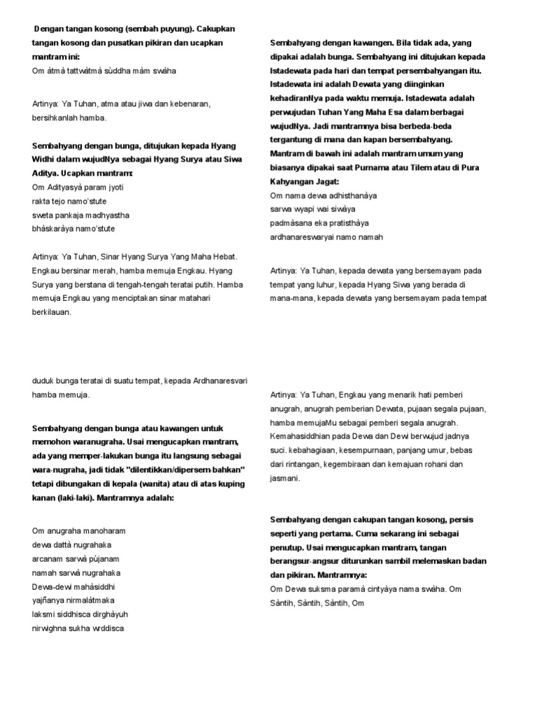 Doa Sembah Puyung | PDF Doa Sembah Puyung | PDF