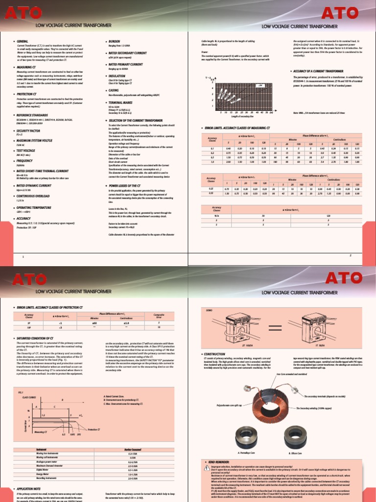 Low Voltage Current Transformer Low Voltage Current Transformer | PDF ...