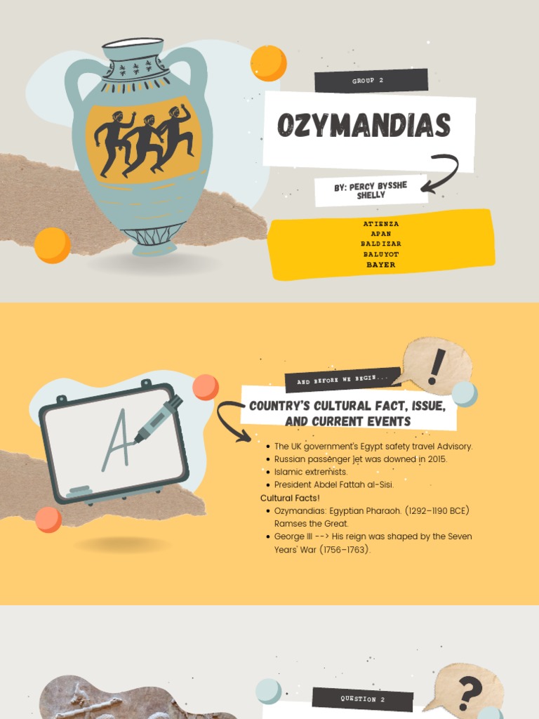 Ozymandias: By: Percy Bysshe Shelly | PDF