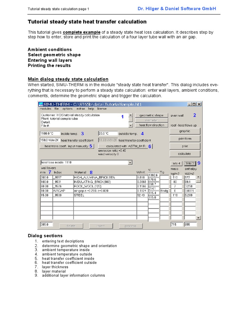 Tutorial Steady State Heat Transfer Calculation Pdf Heat Transfer Microsoft Excel