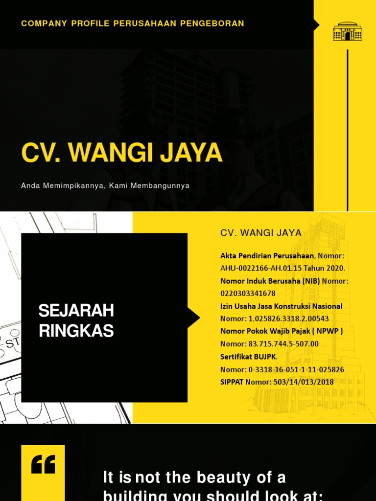 Company Profile Cv Wangi Jaya Pdf