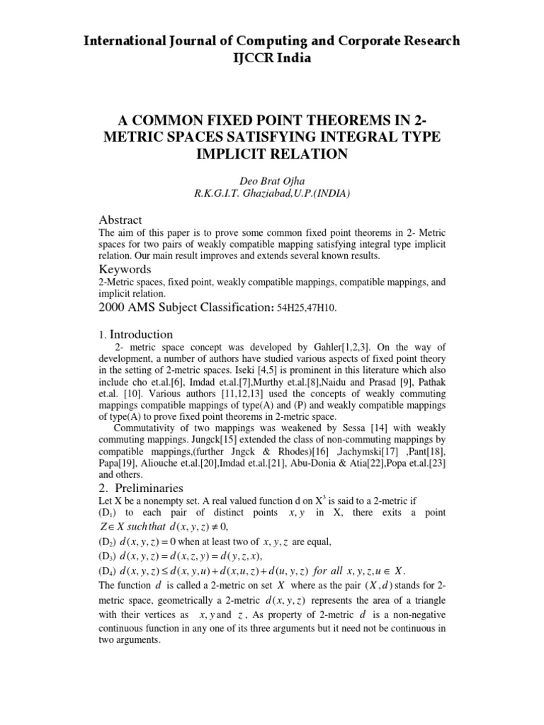 A Common Fixed Point Theorems in 2-Metric Spaces Satisfying Integral Type Implicit Relation ...
