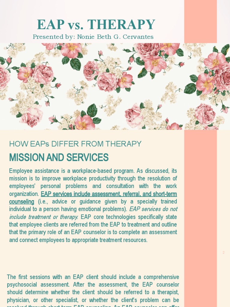 EAP vs Therapy | PDF | Psychotherapy | Job Satisfaction