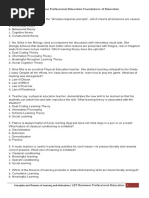 Free Profed Let Reviewer 2026 | PDF | Curriculum | Teachers