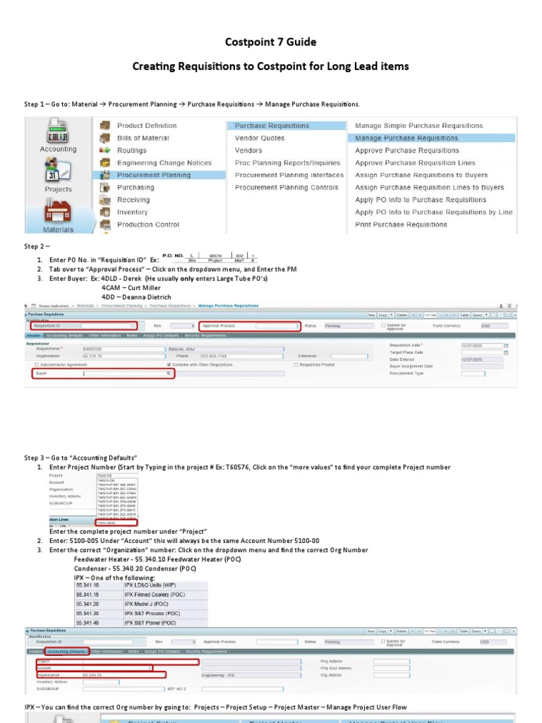 Creating REQ. in Costpoint | PDF | Computing | Software Engineering