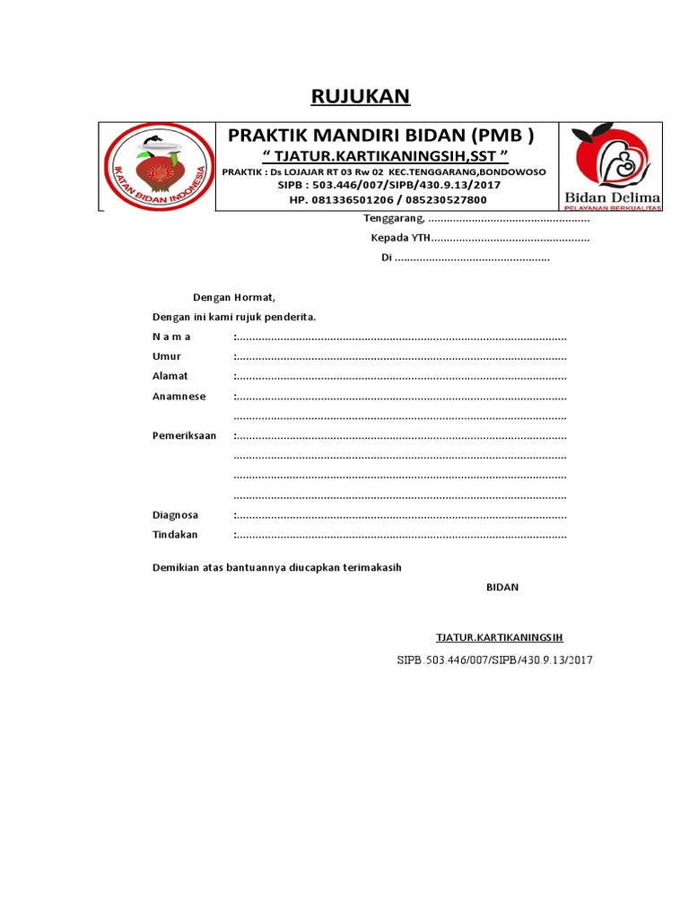 SURAT Rujukan PMB & Resume | PDF