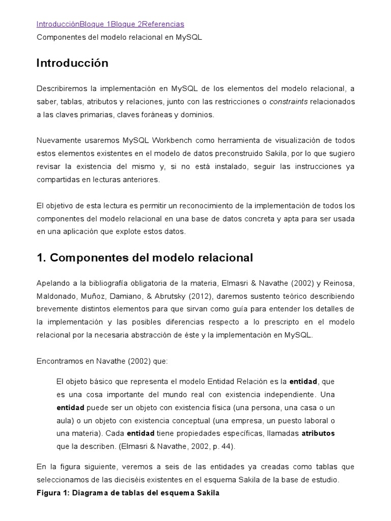 Módulo 1 - Lectura 3 | PDF | Base de datos relacional | Mi sql