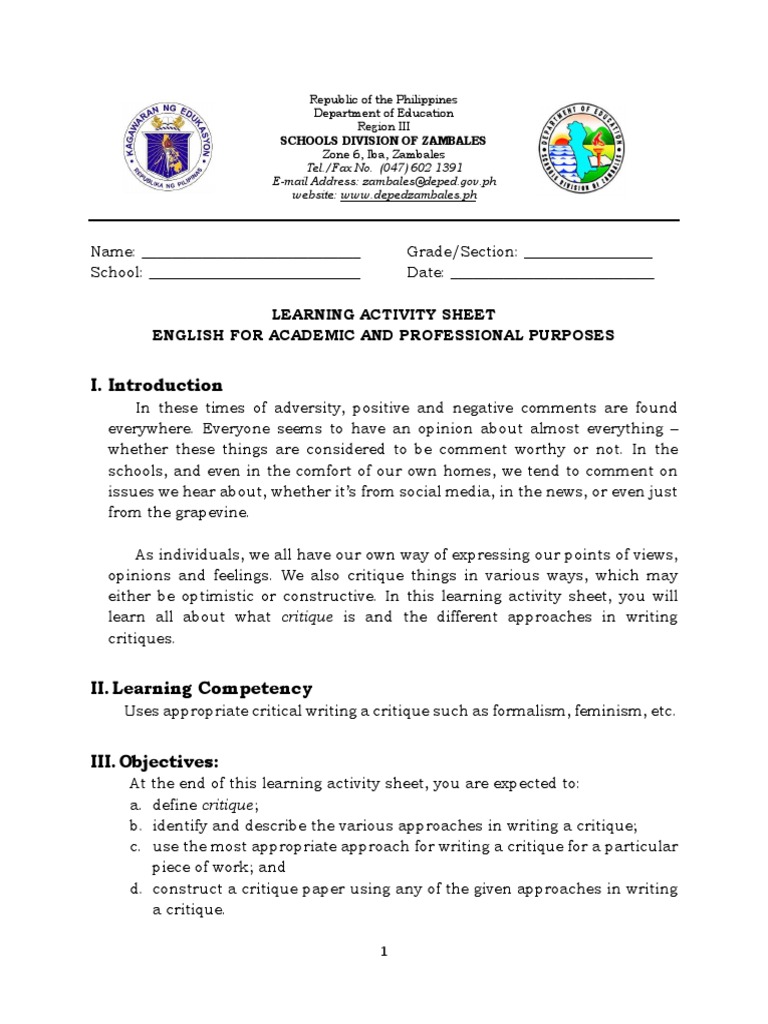 EAPP Q1 Week6 LAS FINAL | PDF | Evaluation | Unconscious Mind