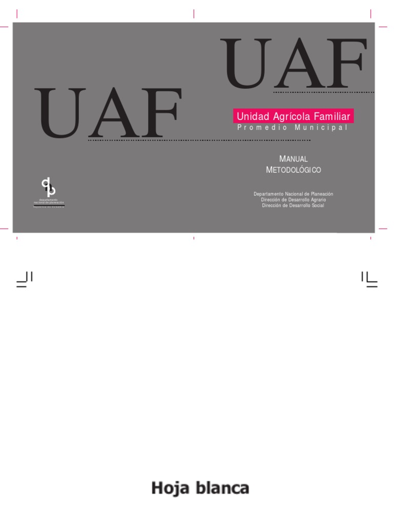 Manual UAF | PDF | Área rural | Agricultura