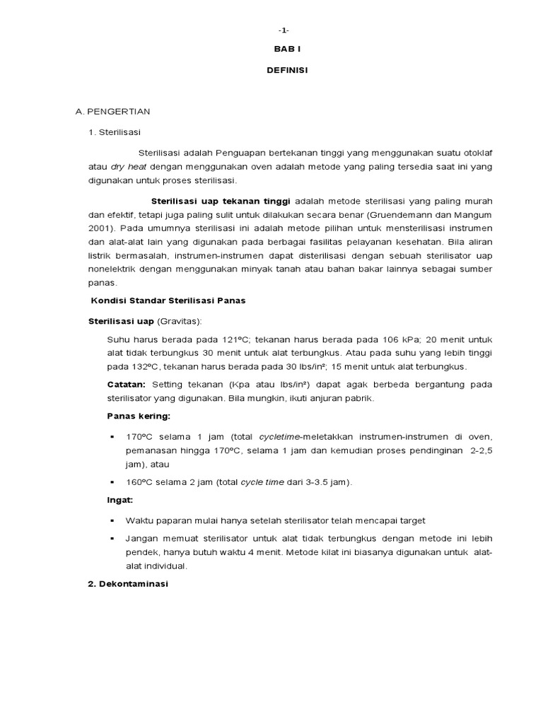 PANDUAN CSSD Isi | PDF