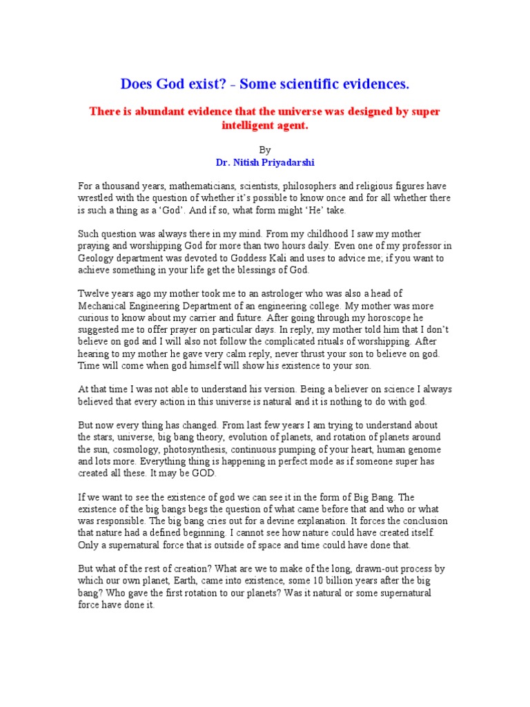 Evidence of God Existence | PDF | Universe | Planets